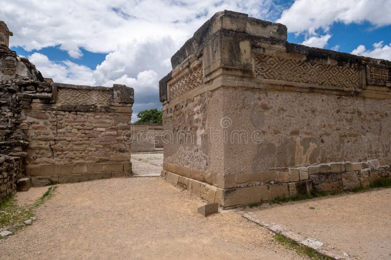 The Pre-columbian Archeological Site of Mitla in Oaxaca, Mexico Stock ...