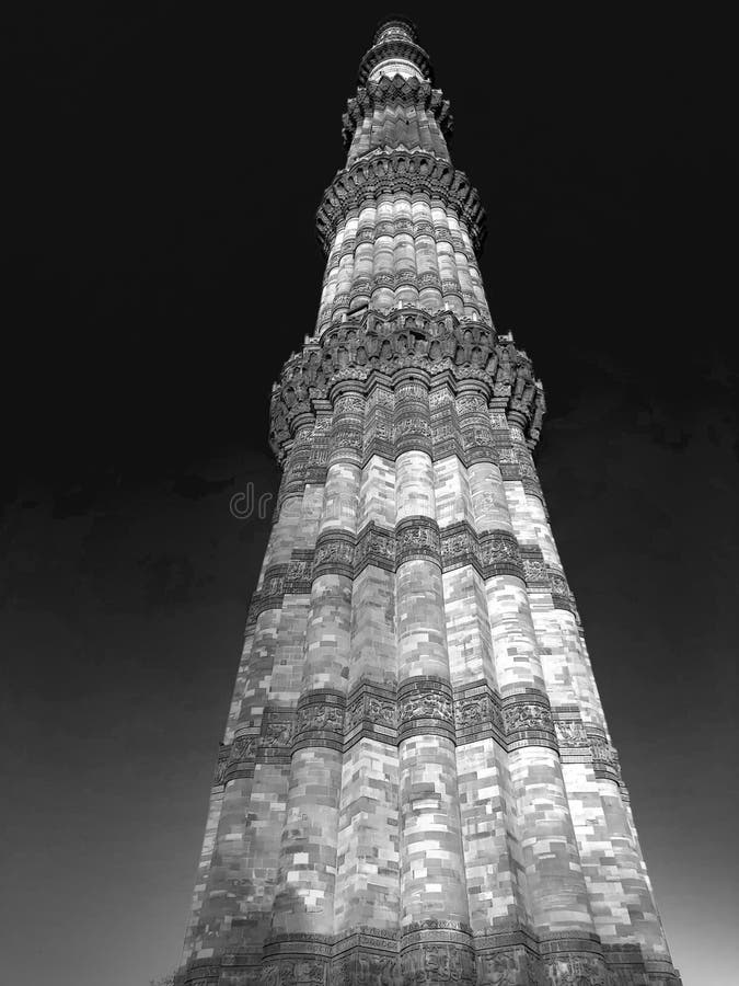 Qutub Minar Tower in New Delhi, India Stock Photo - Image of tower ...