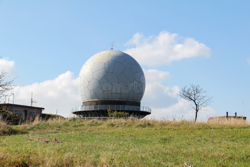 Radom Radar Dome and Radio Antennas on Wasserkuppe Mountain ...