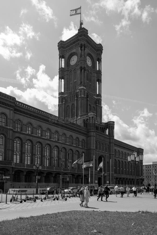 The Famous Red City Hall in Berlin Editorial Stock Image - Image of ...