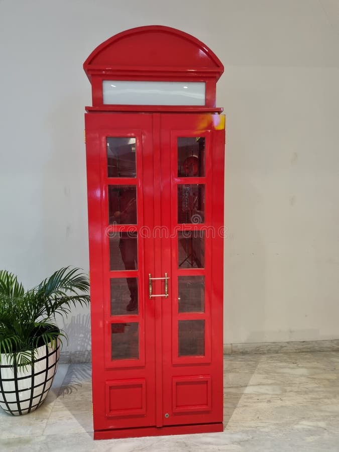 The Famous Red Phone Box in Jakarta Stock Image - Image of famous ...