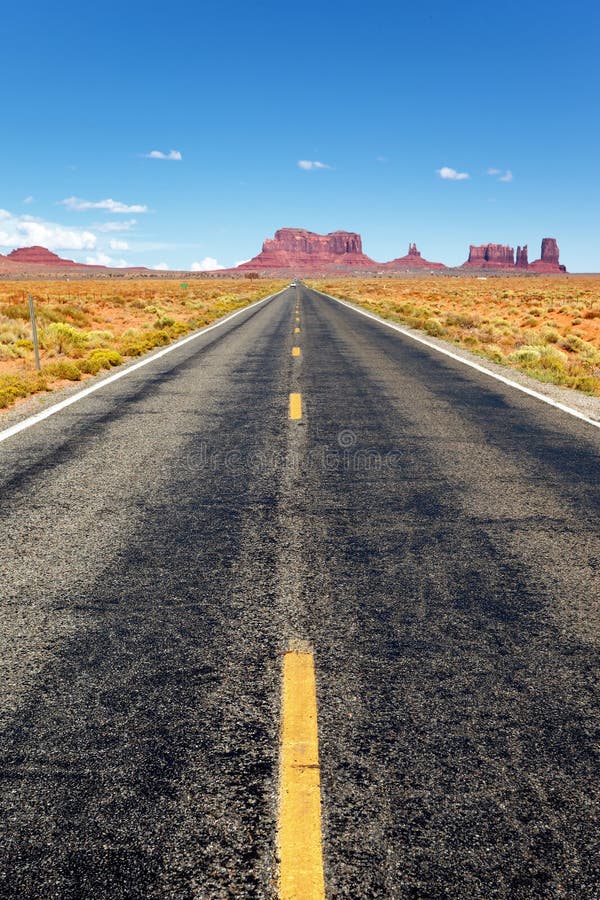 Famous Road To Monument Valley Stock Photo - Image of monument, sunrise ...