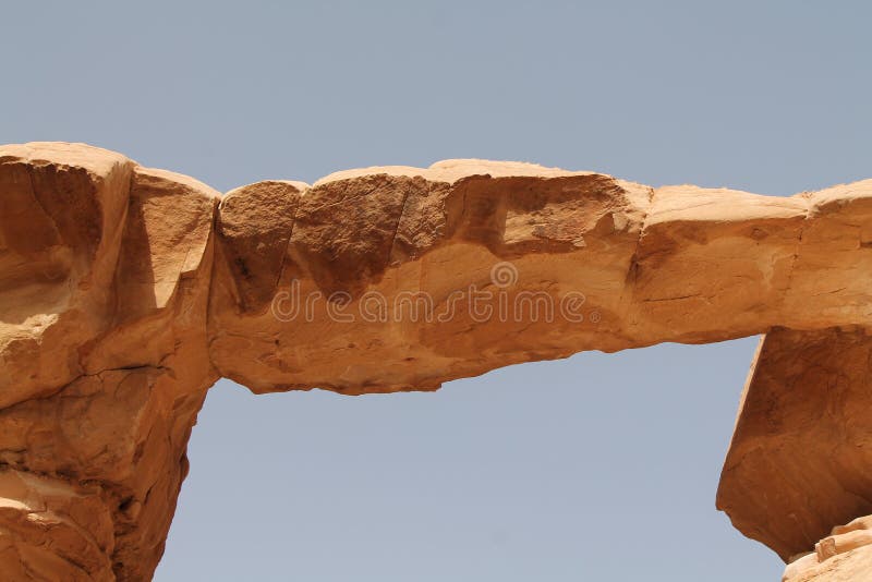 Famous Rock Bridge between the Desert Dunes Stock Photo - Image of ...