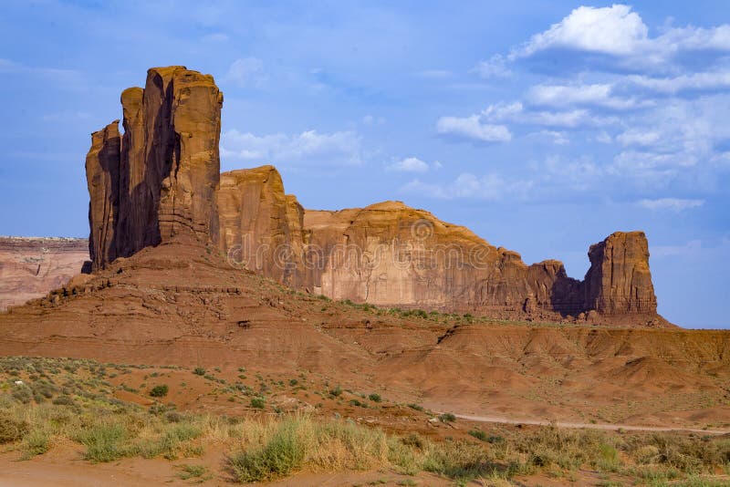 Rock Butte in the Monument Valley Stock Image - Image of states, united ...