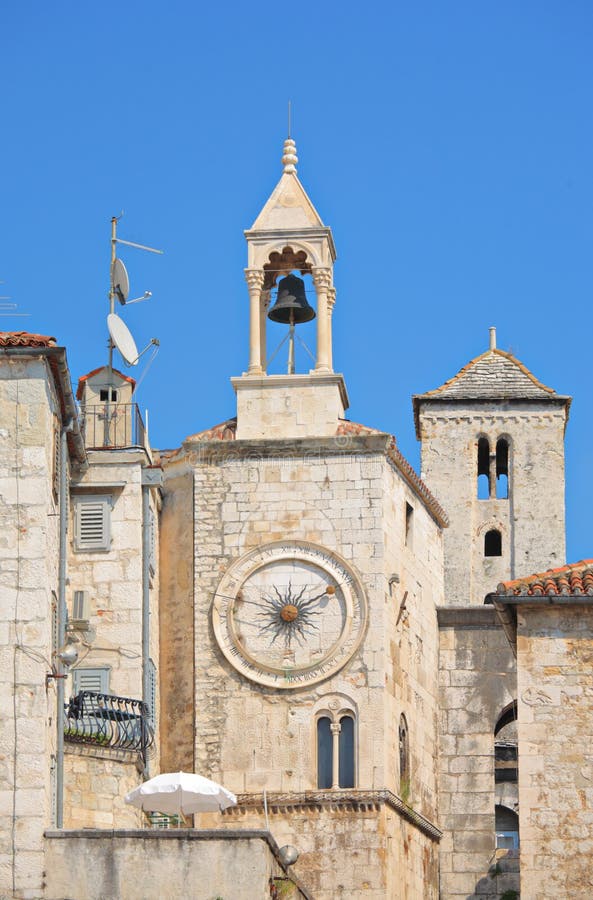 Famous Clock Tower in Split, Croatia Stock Photo - Image of croatia ...