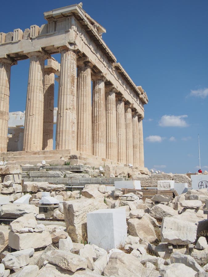Ruins of Parthenon Athens Greece Stock Photo - Image of classical ...