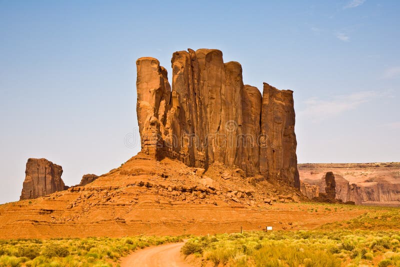 Famous Scenic Butte in Monument Valley Stock Photo - Image of beautiful ...