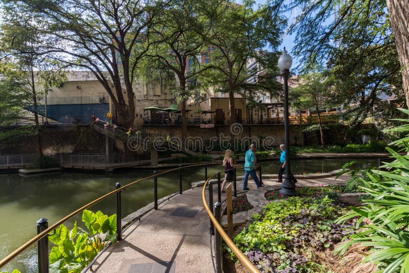 Famous Scenic San Antonio River Walk in Texas Editorial Stock Image ...