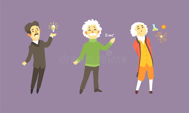 Famous Scientist Set, Thomas Edison, Isaac Newton, Albert Einstein ...