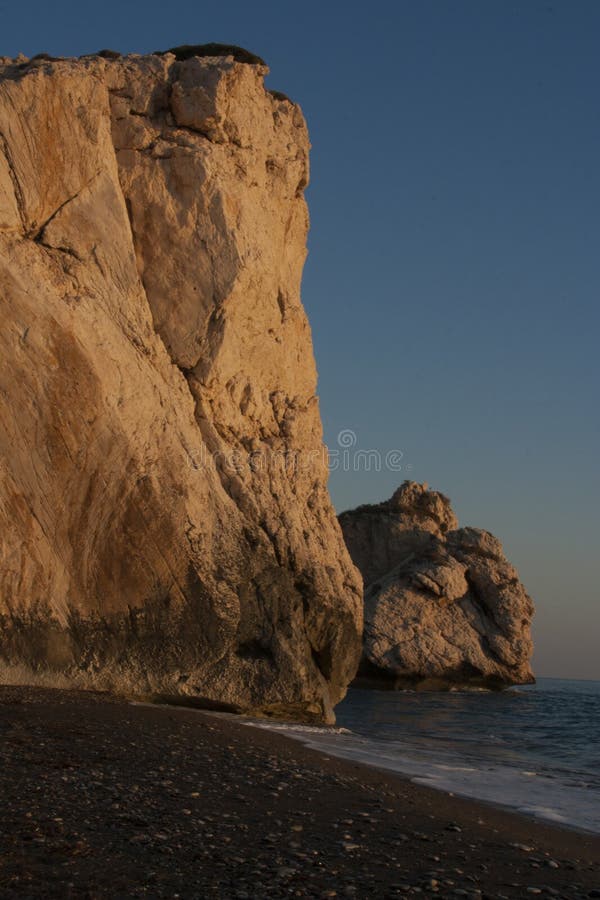 Aphrodite`s rock stock image. Image of mythology, romiou - 101776453