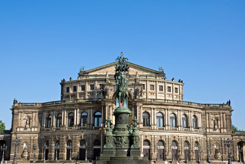 Opera House Statues in Dresden, Germany Stock Image - Image of statues ...