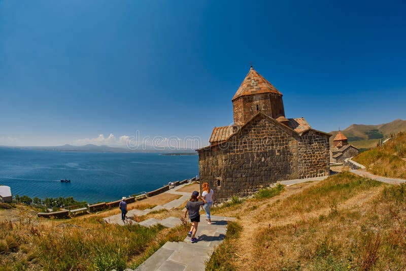 Sevanavank Monastery on Sevan Lake in Armenia Editorial Photo - Image ...