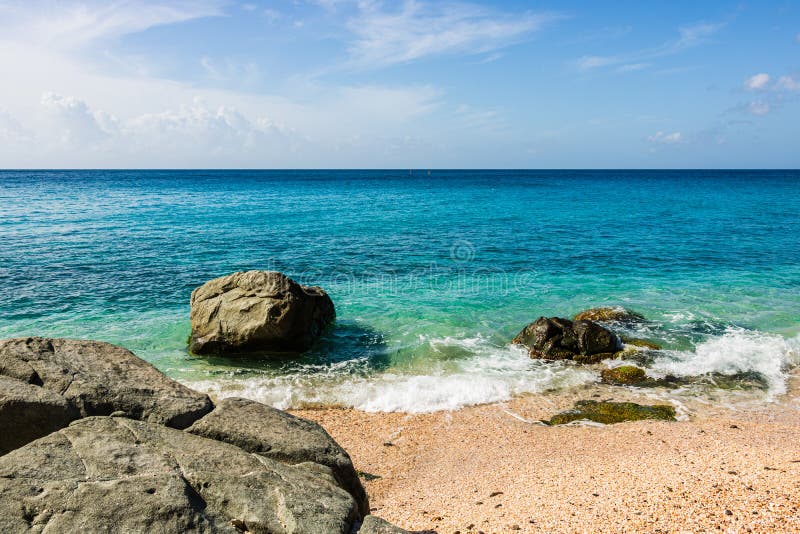 The Famous Shell Beach, in St. Barth’s Island St Stock Photo - Image of ...