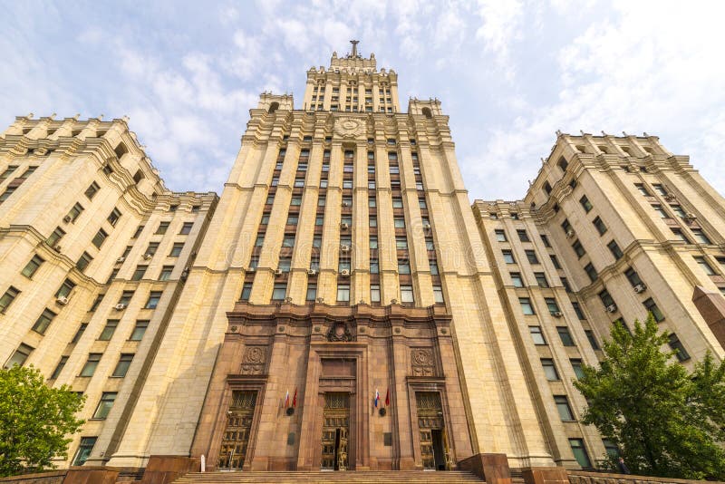The Soviet Stalin Skyscraper. Stock Photo - Image of properties ...