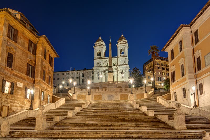 The Famous Spanish Steps in Rome Stock Image - Image of church ...