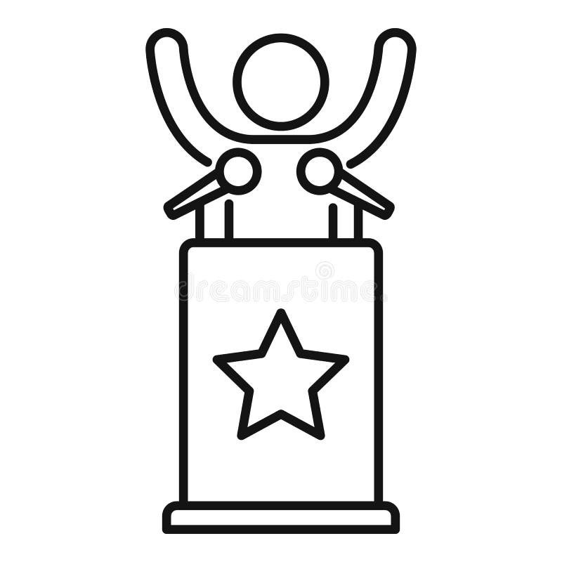 Famous Person Icon, Simple Style Stock Vector - Illustration of ...