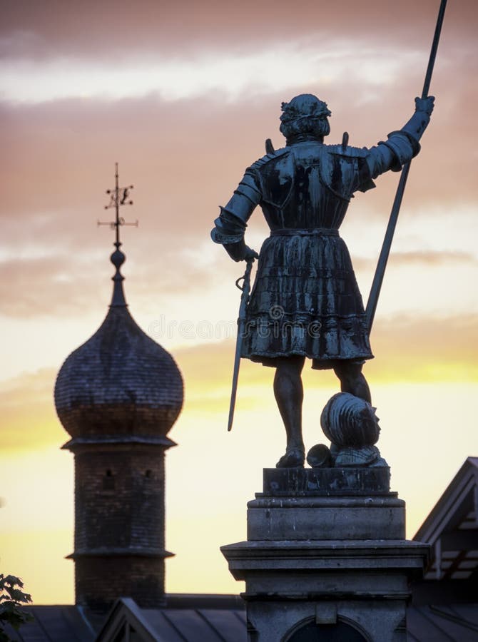Famous statue stock photo. Image of evening, tower, germany - 35334862