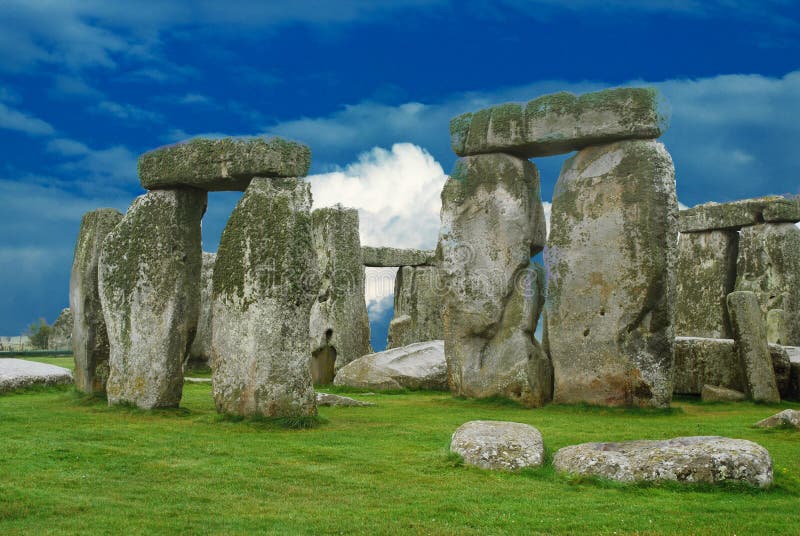 Famous Stone Henge Rocks, England, UK Stock Photo - Image of blue ...