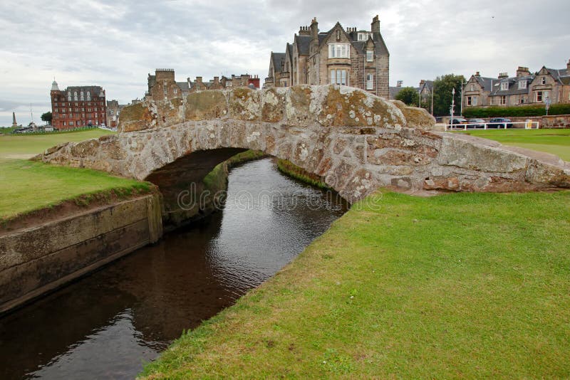 The Famous Swilcan Bridge on St Andrews Old Course Stock Image - Image ...