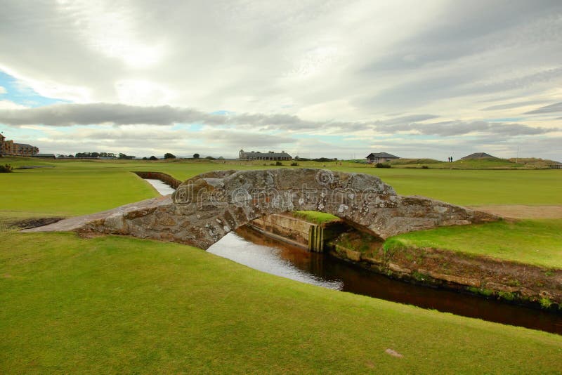 The Famous Swilcan Bridge on St Andrews Old Course Stock Image - Image ...
