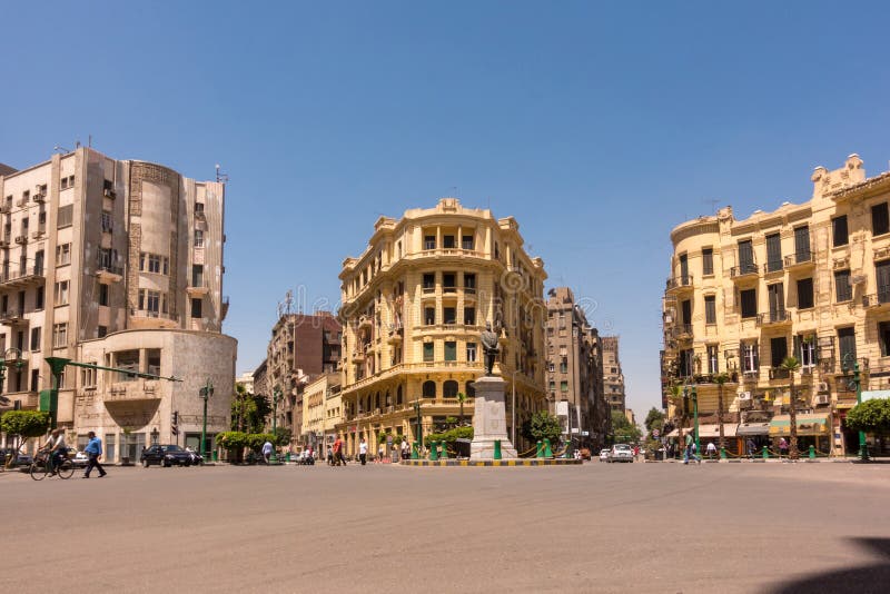 Famous Talaat Harb Square in Downtown Egypt Editorial Photo - Image of ...