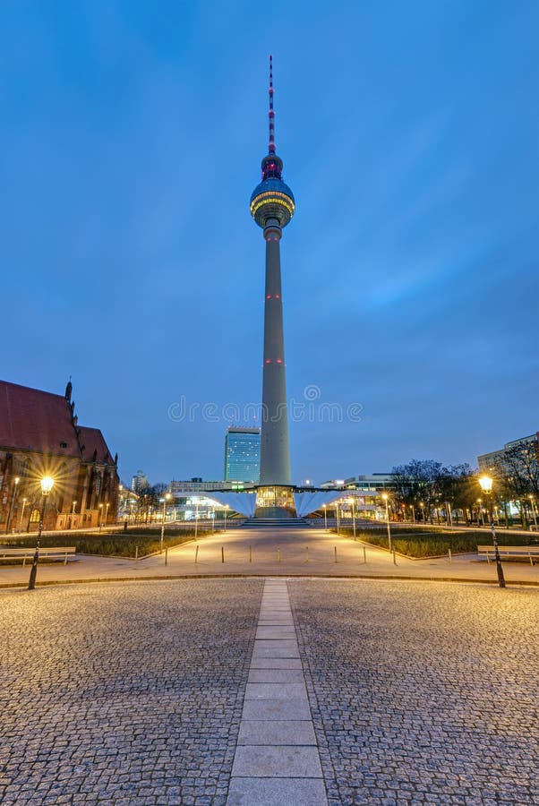 The Famous Television Tower at the Alexanderplatz in Berlin Stock Image ...