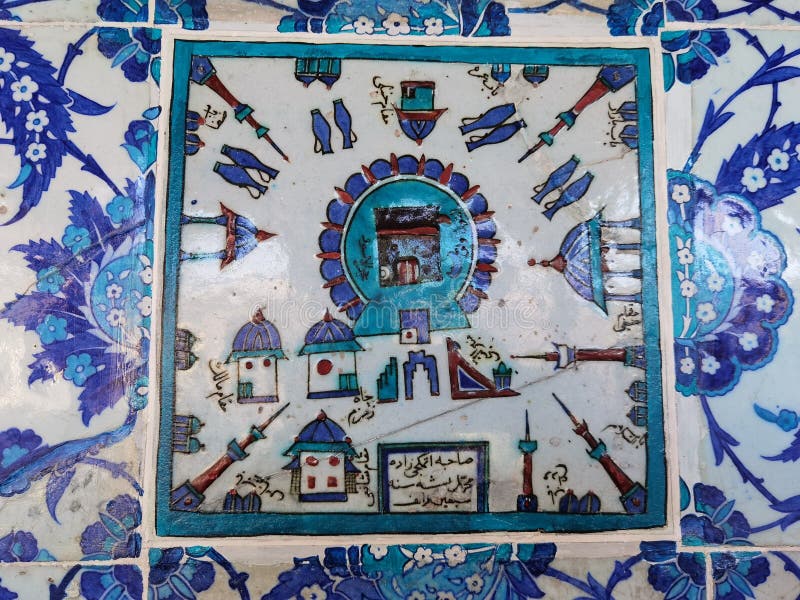 Famous Tiles on Mosques in Istanbul from the 16th Century Stock Image ...