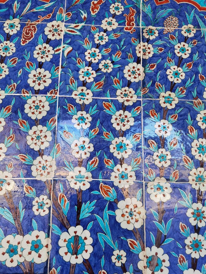 Famous Tiles on Mosques in Istanbul from the 16th Century Stock Image ...
