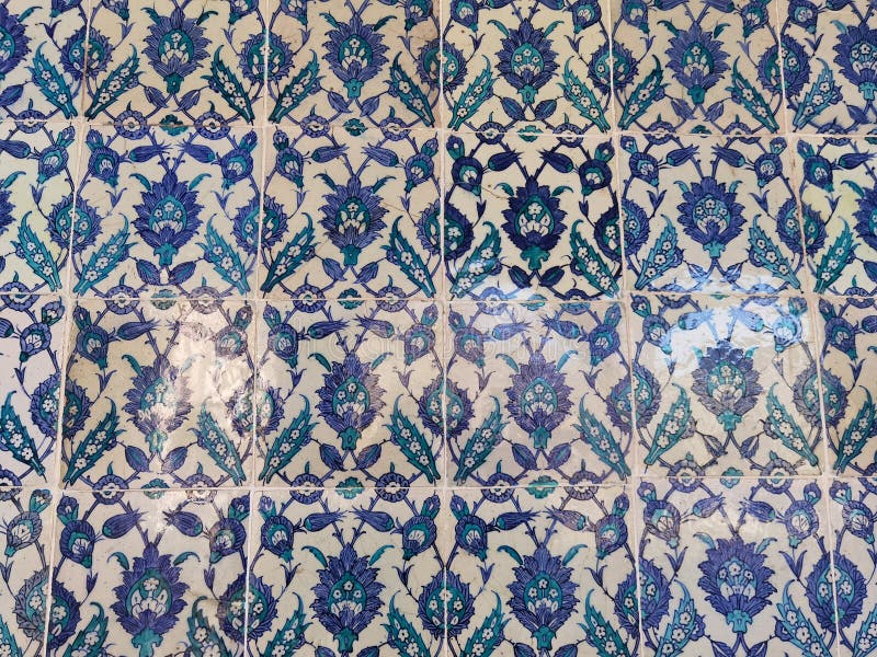 Famous Tiles on Mosques in Istanbul from the 16th Century Stock Image ...