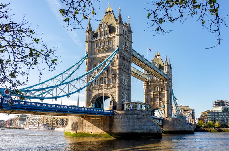 Famous Tower Bridge Over Thames River, London, UK Stock Image - Image ...