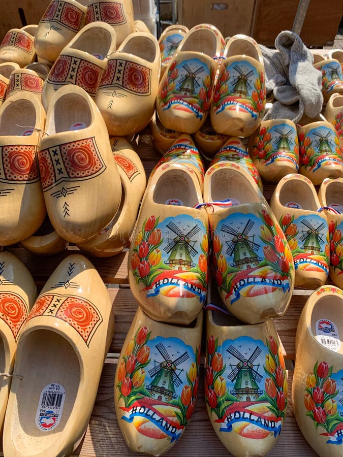Famous Traditional Dutch Wooden Clogs Editorial Stock Image - Image of ...
