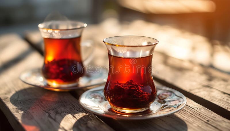 Famous turkish tea stock illustration. Illustration of famous - 317804585