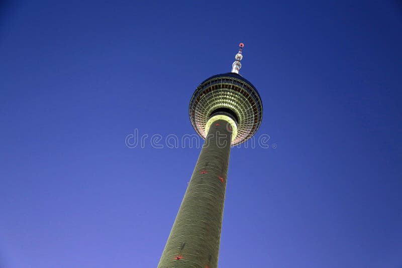 TV tower at night editorial photo. Image of sphere, travel - 246569501