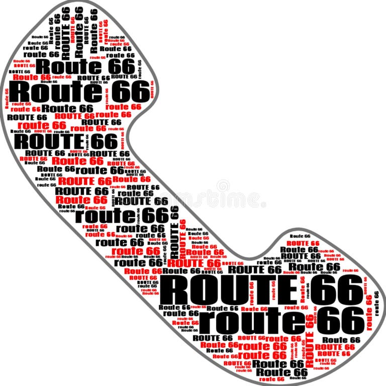 Famous US Roads. Route 66 Text Illustrations Stock Illustration ...