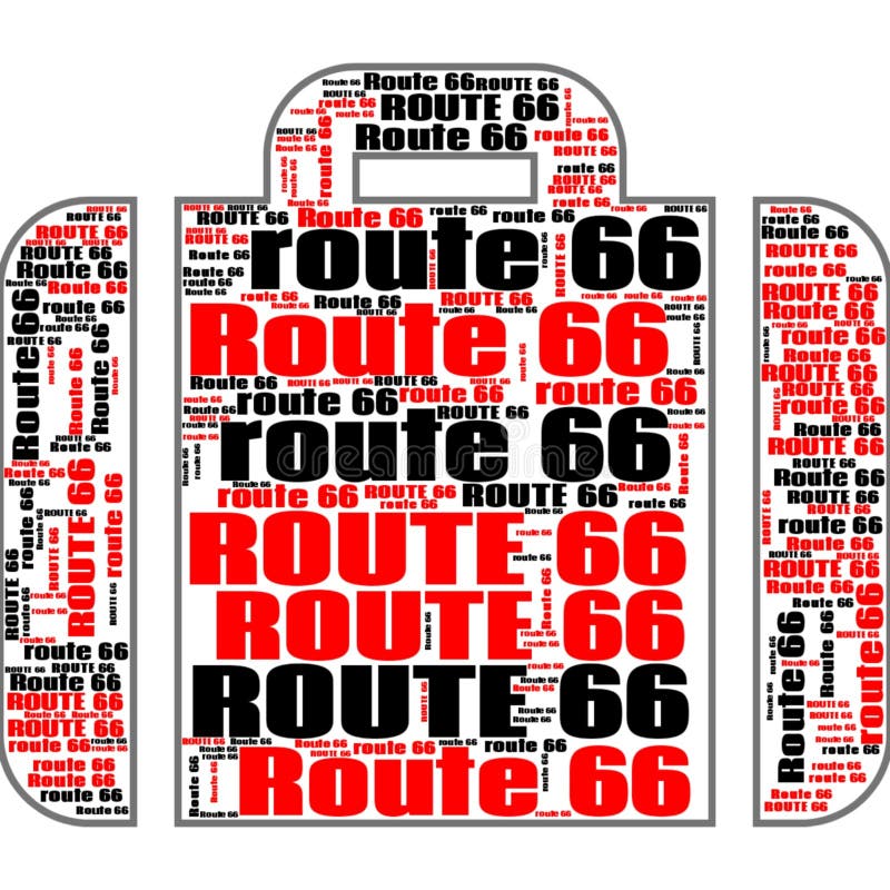 Famous US Roads. Route 66 Text Illustrations Stock Illustration ...
