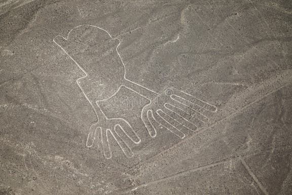 The Famous View of the Hands in Nazca, Peru Stock Photo - Image of ...