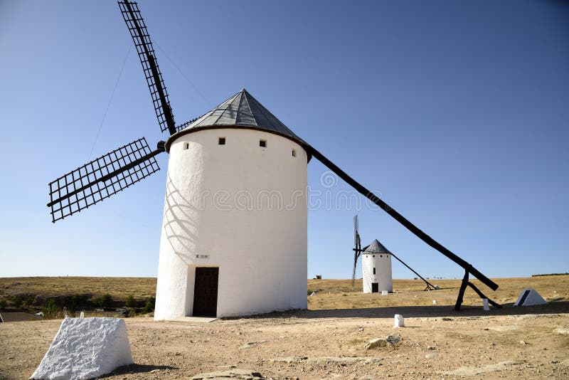 Famous windmills in Spain stock image. Image of europe - 92388703