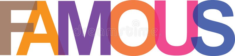 Famous word on white stock illustration. Illustration of illustrious ...