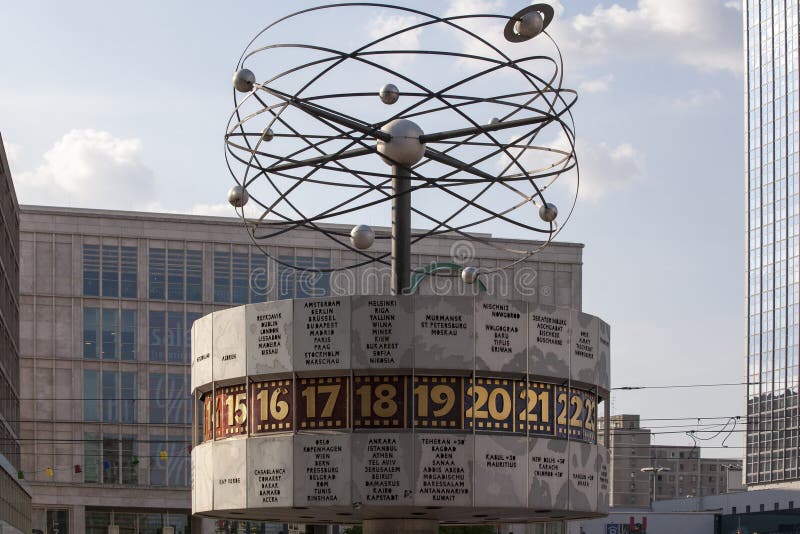 Famous World Clock Located in Alexanderplatz in Berlin Editorial Stock ...