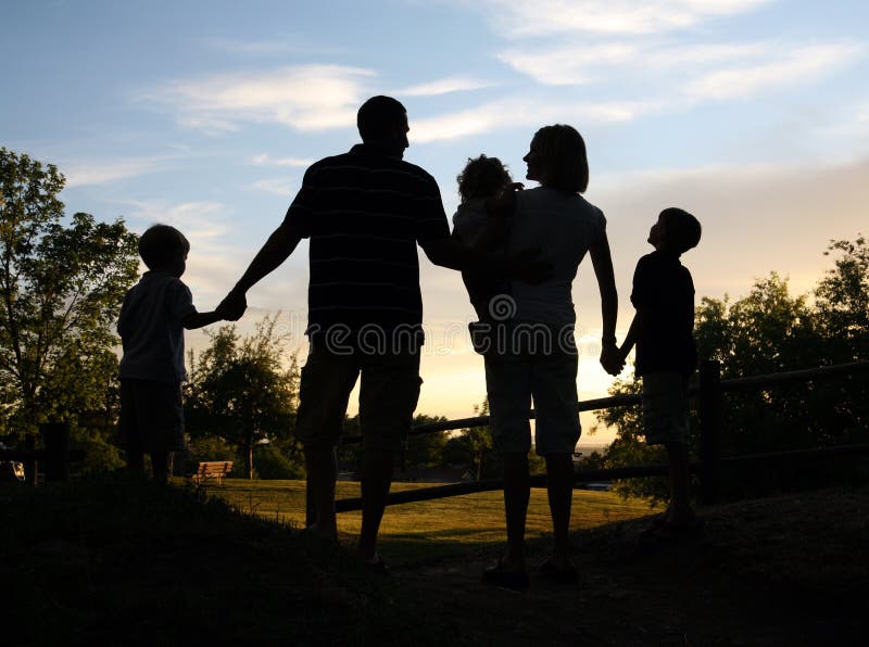 Family Togetherness and Unity in Sunset Stock Photo - Image of strong ...