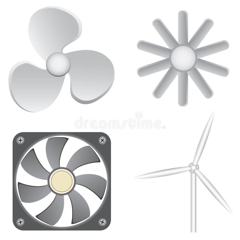 Spinning fan stock vector. Illustration of storm, stagger - 3977075