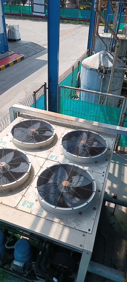 Fan AHU Chiller Shutdown Under Repair Stock Photo - Image of repai ...