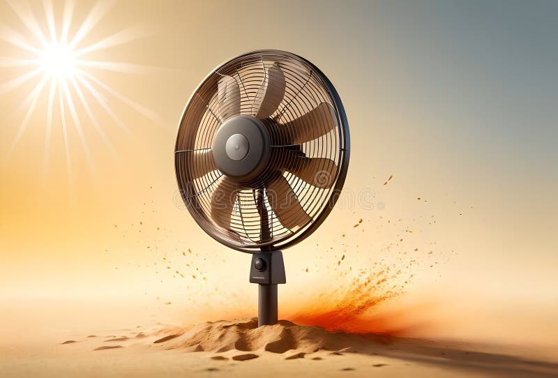 Fan Amid Drought and Heat Wave Stock Photo - Image of dune, wave: 326330108