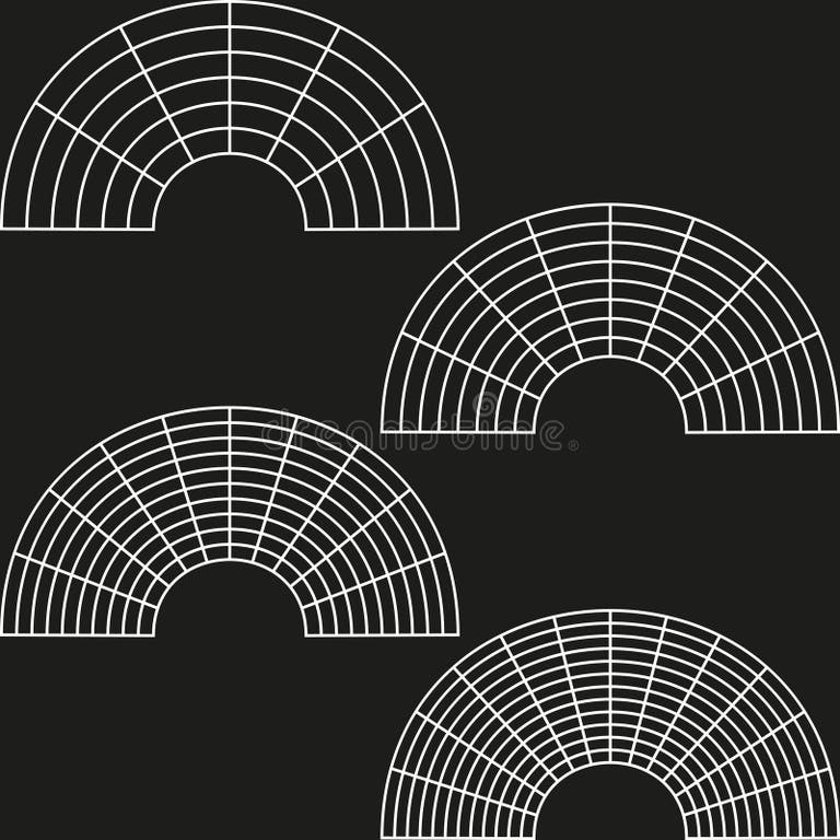 Fan Arch Icon. Curved Grid Pattern. Semicircle Mesh Vector. Black ...