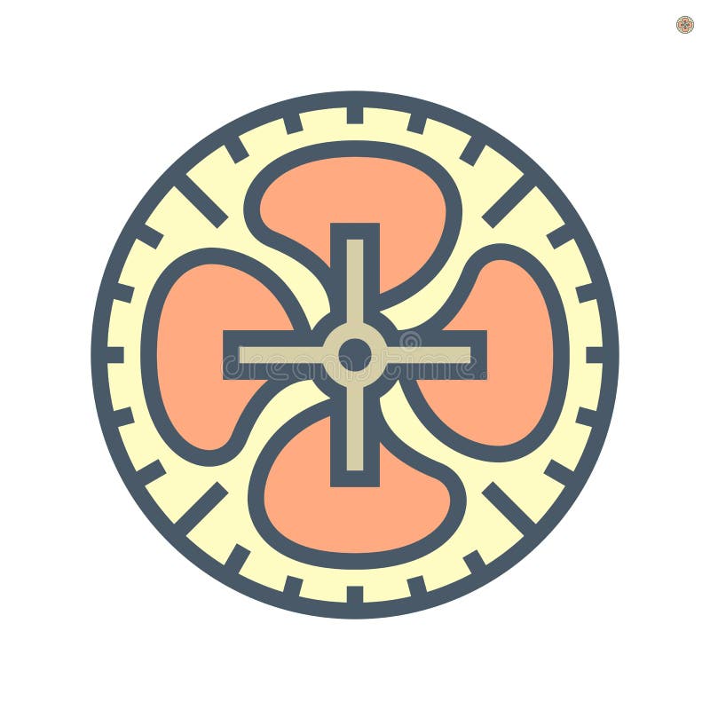 Fan blade vector icon stock vector. Illustration of ceiling - 179947730