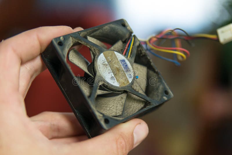 Fan Blades of Computer Processor Cooler. Close-up View Stock Image ...