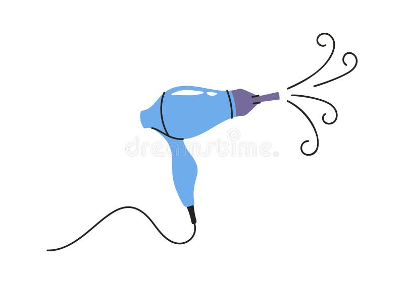 Fan Blowing Warm Air Cartoon Stock Vector - Illustration of device ...