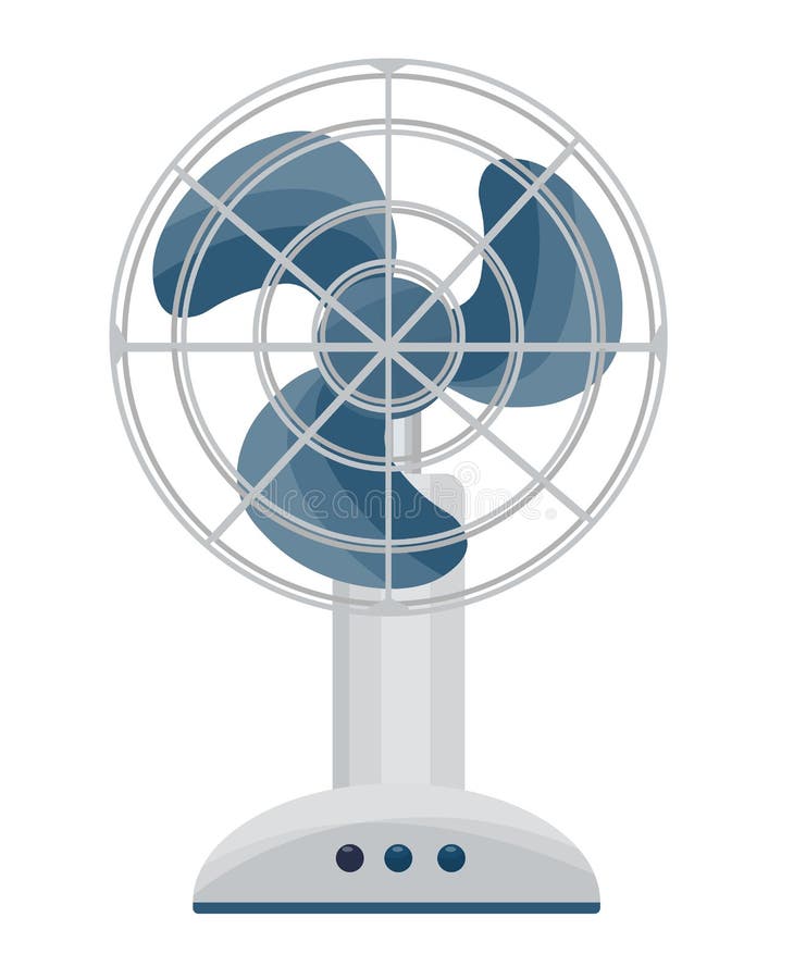 A Fan in a Cartoon Flat Style on an Isolated Background.vector ...