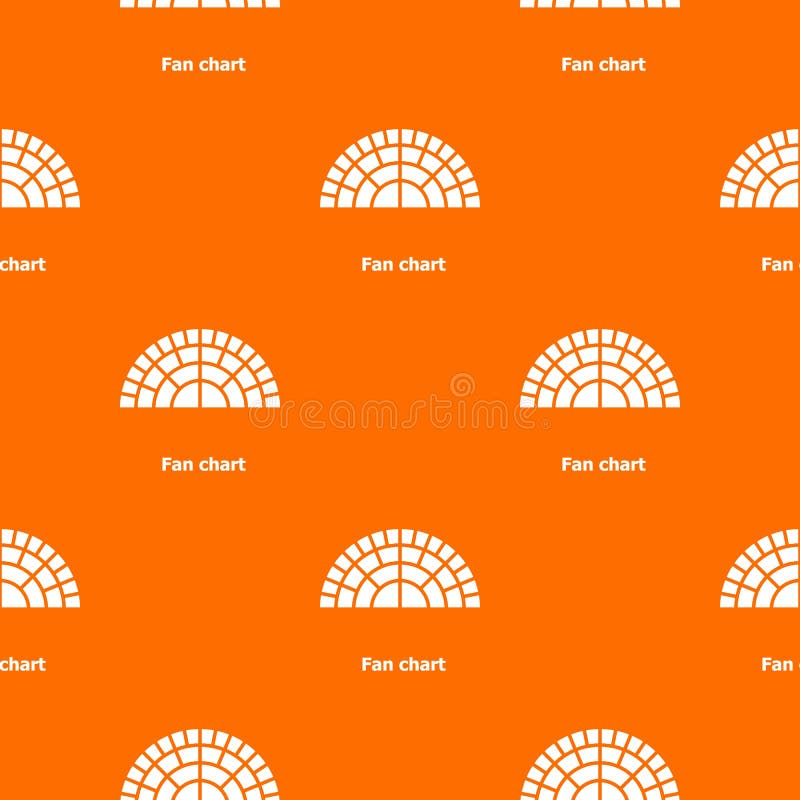 Fan Chart Pattern Vector Orange Stock Vector - Illustration of repeat ...