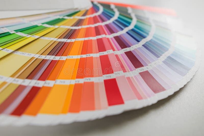 Fan of Color Samples. Catalog of Rainbow Color Samples for Design ...